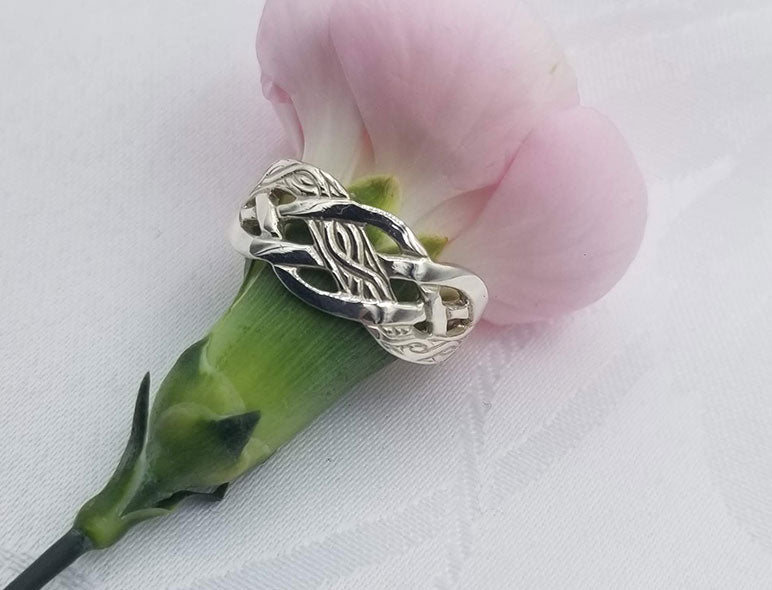 Sterling Celtic Weave with Center Engraving – Delicate Touch ...